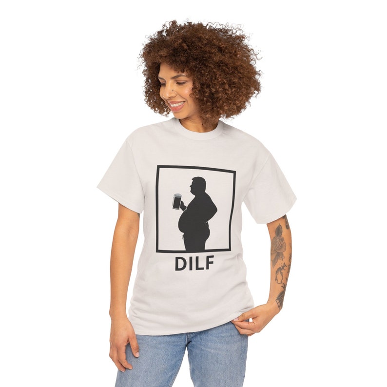DILF Dad Bod Funny Father's Day Birthday Gag Gift T-shirt Drinking Beer ...