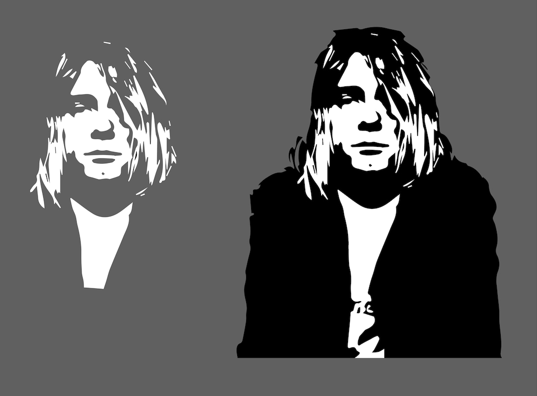 Kurt Cobain Nirvana SVG PNG Vector Digital Download Editable Printable ...