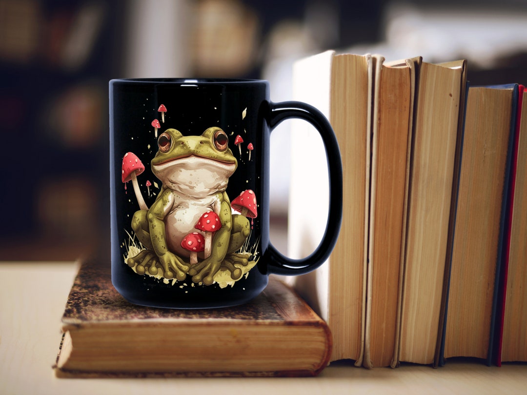 Mushroom Frog, Mushroom Mug, Frog Mug, Mushroom Cup, Man I Love Frogs ...
