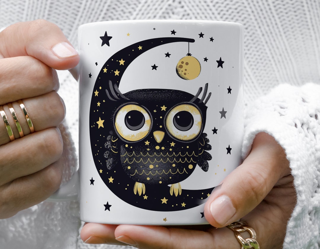 Owl Coffee Mug, Vintage Owl Mug, Owl Lover Gift, Owl Gifts, Owl Cup ...