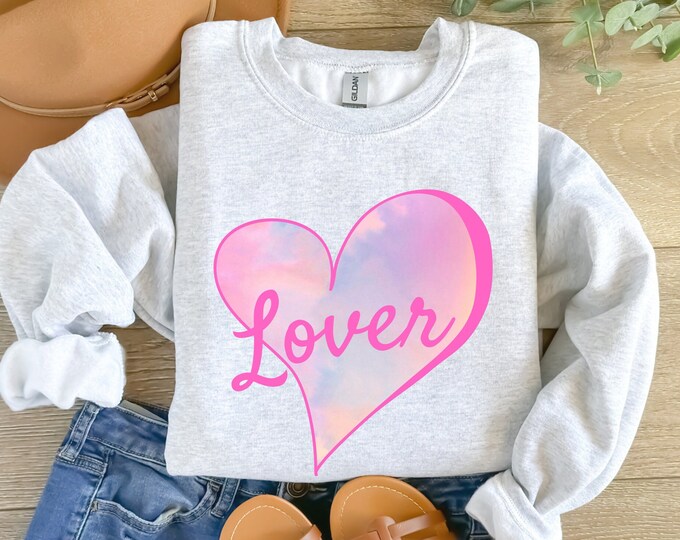 Lover Embroidered Sweatshirt/ theres a Dazzling Haze Crewneck - Etsy
