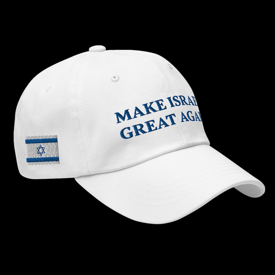 Make Israel Great Again Embroidered Hat, White Hat, Judaism, Jewish Hat ...