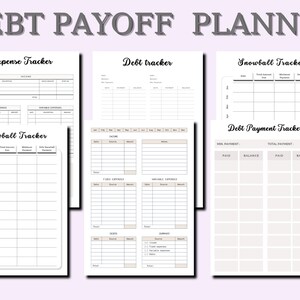 Debt Payment Tracker Printable, Debt Payoff Log,debt Repayment Plan,debt TRACKER, Debt Snowball ...
