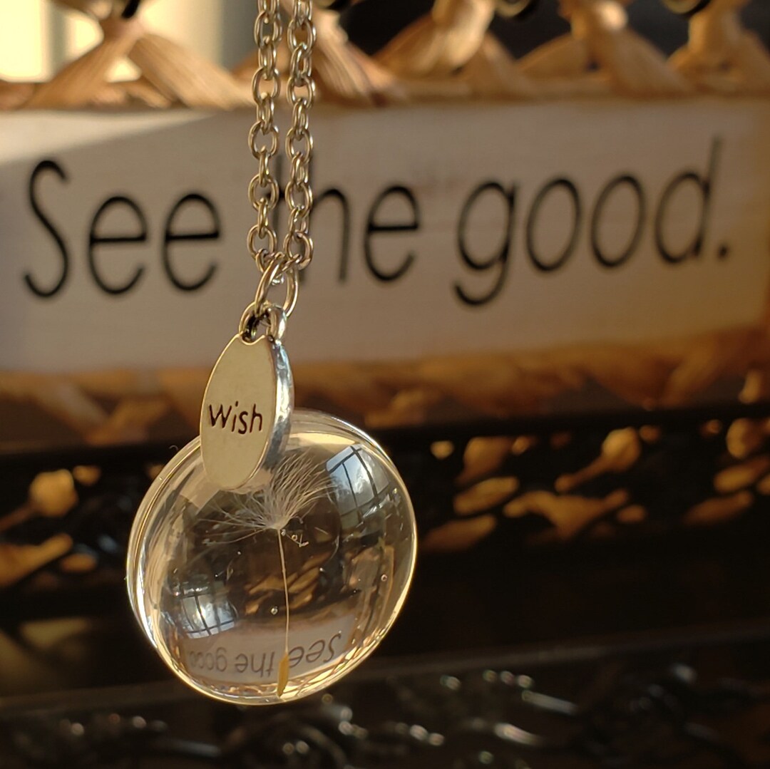 See the Good Wish Necklace, Dandelion Seed Necklace, Wish, Wish ...