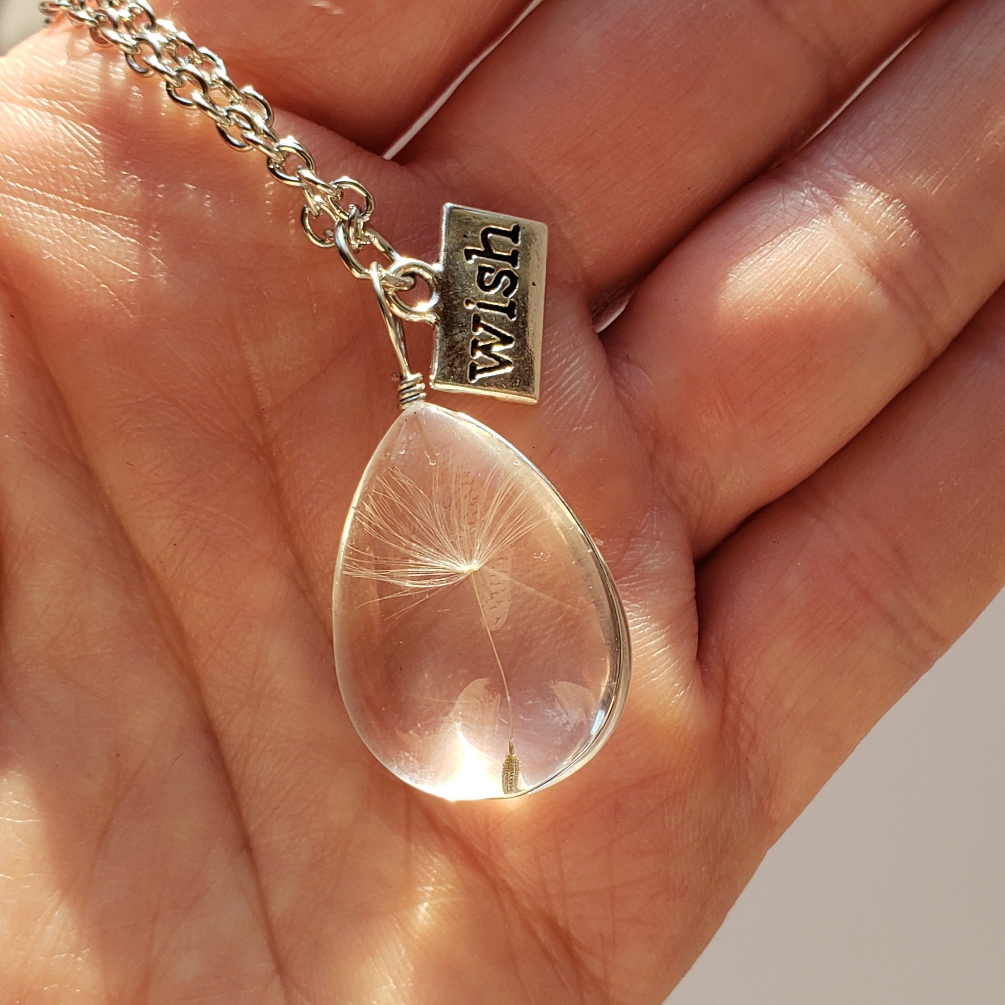 See the Good Wish Necklace, Dandelion Seed Necklace, Wish, Wish ...