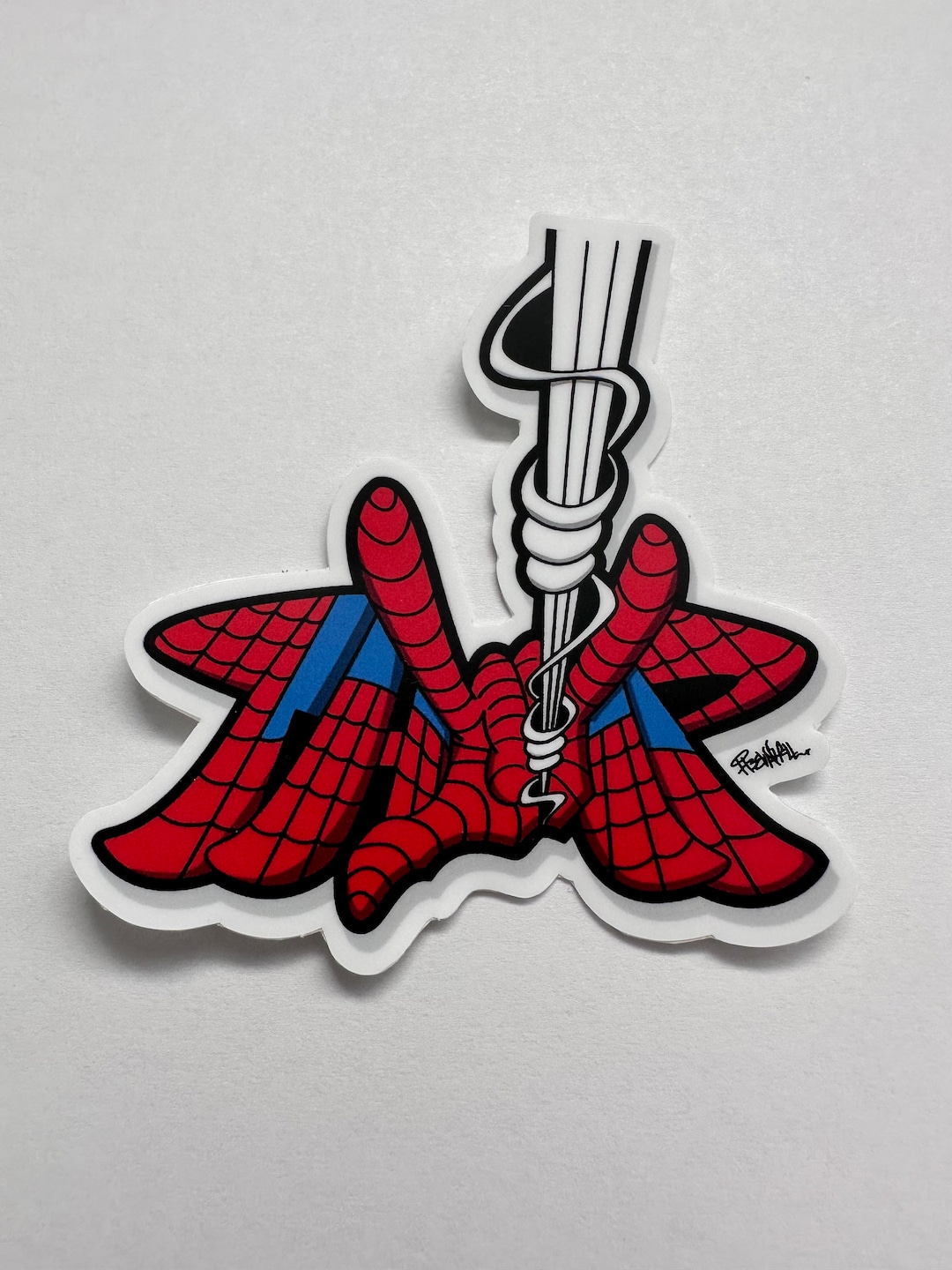 Thwip Marvel Spider-man Graffiti Waterproof Vinyl Sticker - Etsy