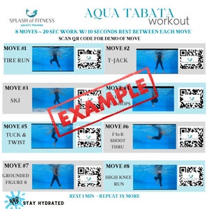 Aqua Fitness - PRINTABLE Poolside Chart - With PICS & VIDEO ...