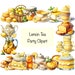Watercolor Lemon Tea Party Clipart Lemon Tea Clipart - Etsy
