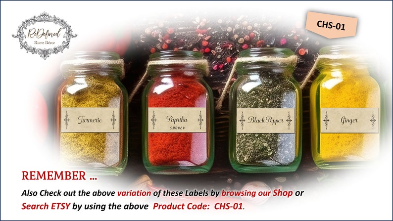 CHS-02 PRINTABLE LABELS Herbs and Spices | Printable Herbs and Spices ...