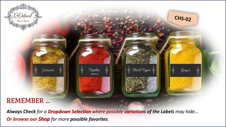 CHS-01 PRINTABLE LABELS Herbs and Spices | Printable Herbs and Spices Labels | Instant Download ...