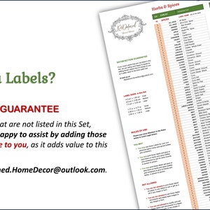 CHS-01 PRINTABLE LABELS Herbs and Spices | Printable Herbs and Spices ...