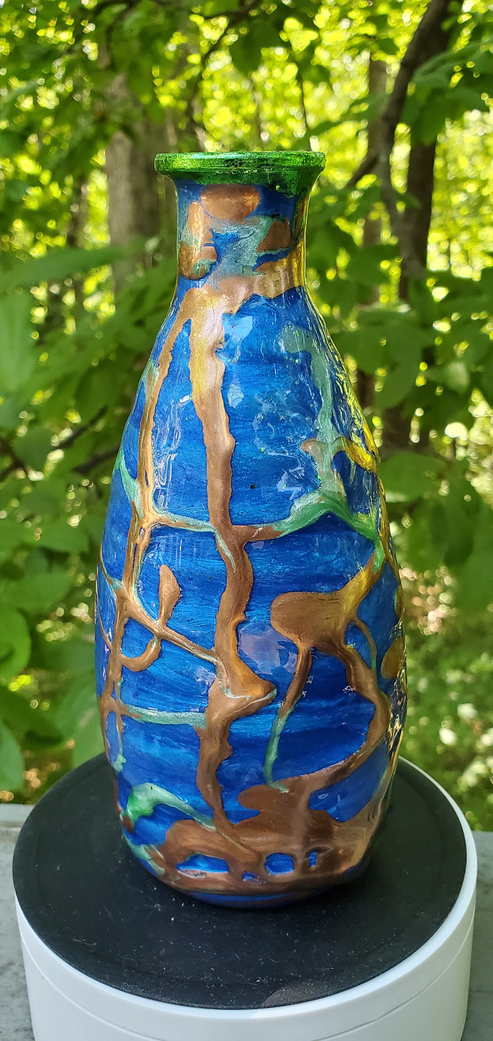 Decorative Resin Coated Glass Bottle - Etsy