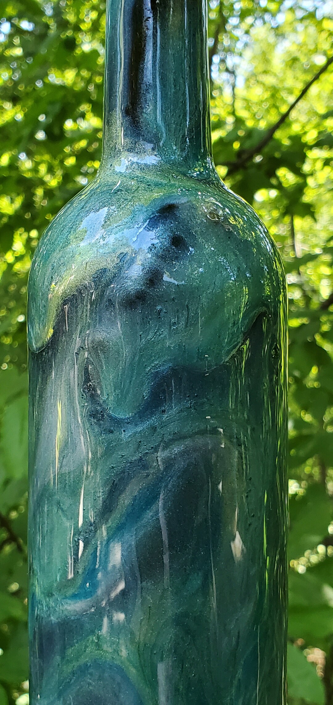 Decorative Resin Coated Glass Bottle - Etsy