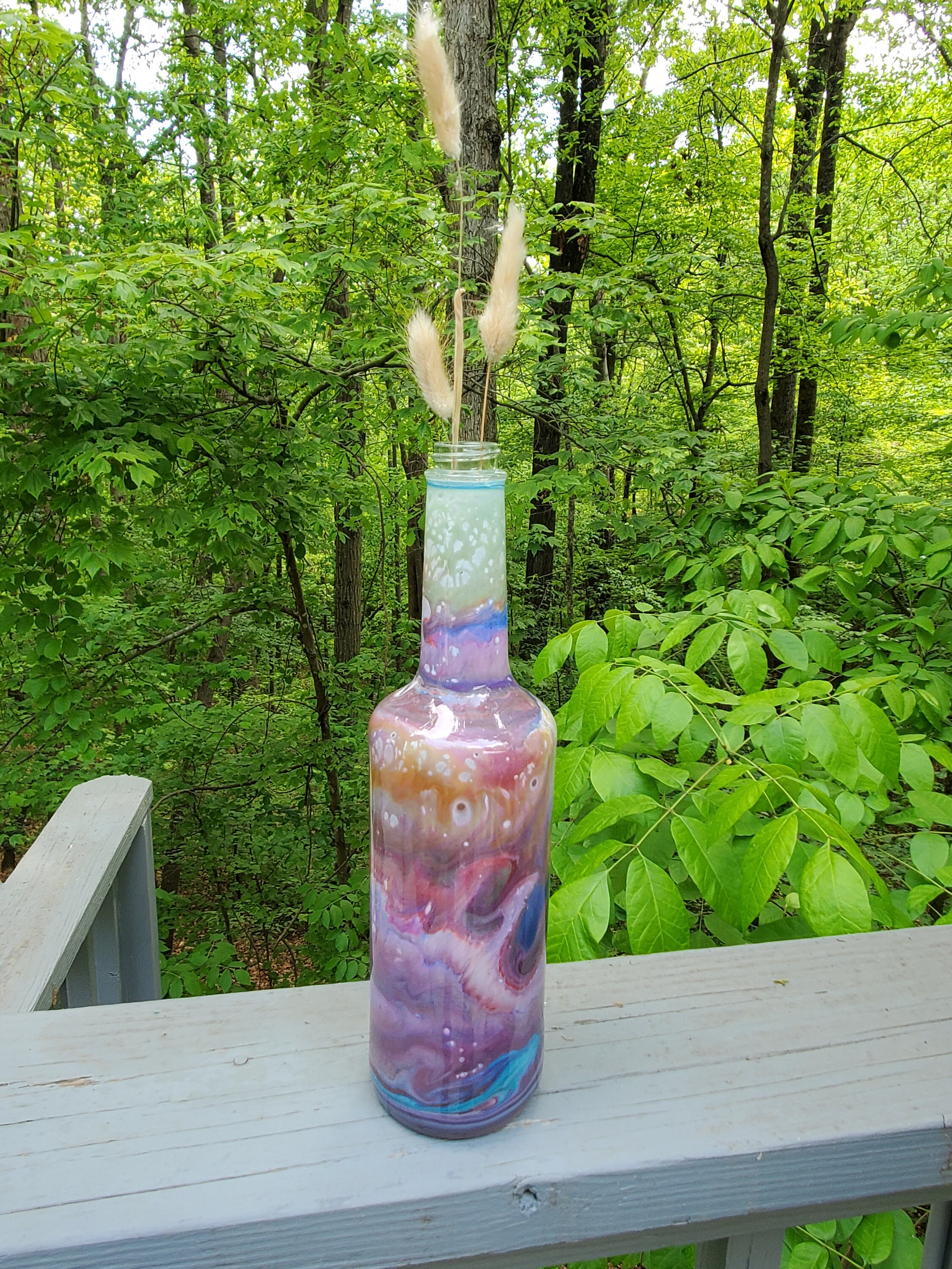 Decorative Resin Coated Glass Bottle - Etsy