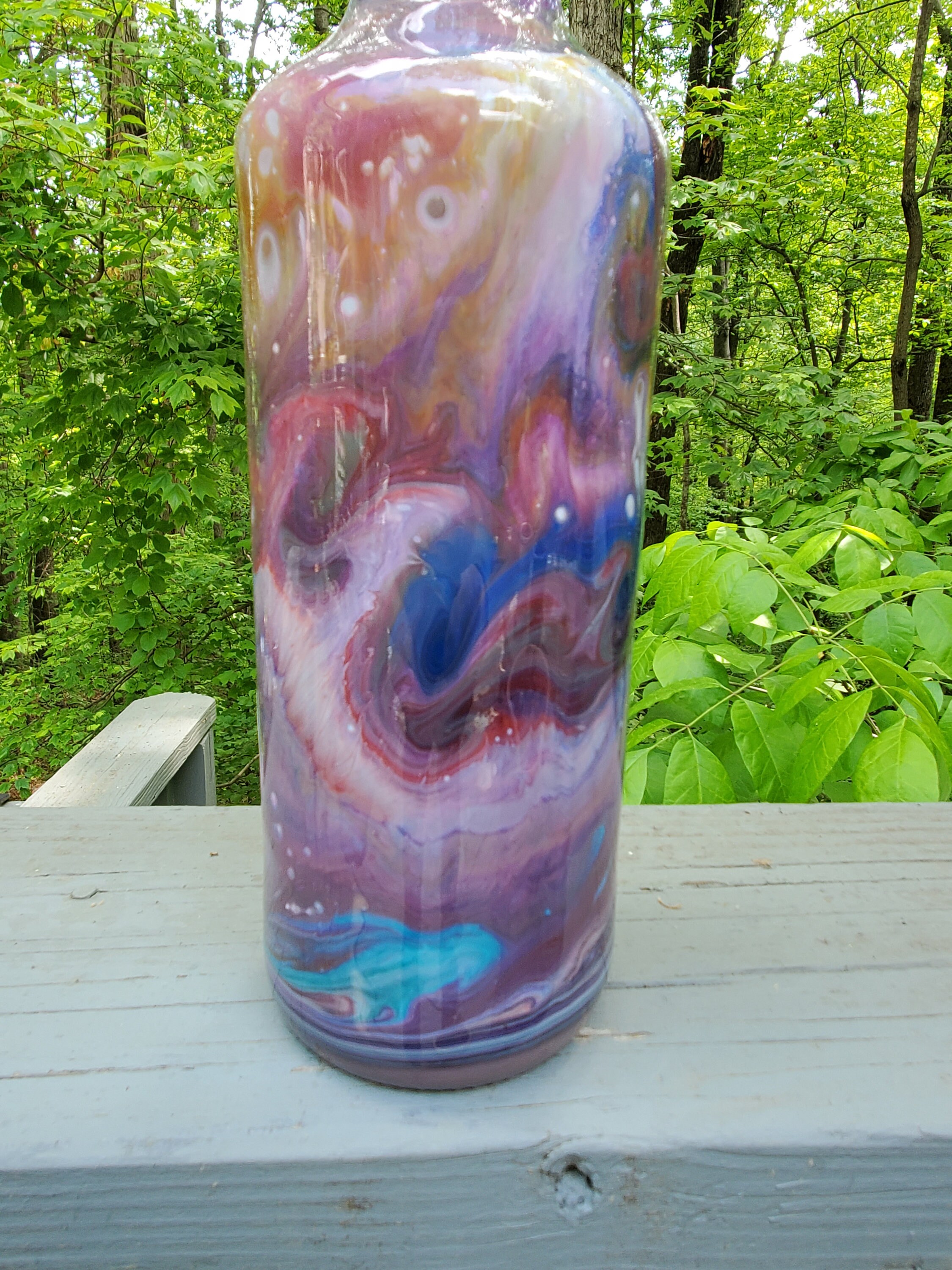 Decorative Resin Coated Glass Bottle - Etsy