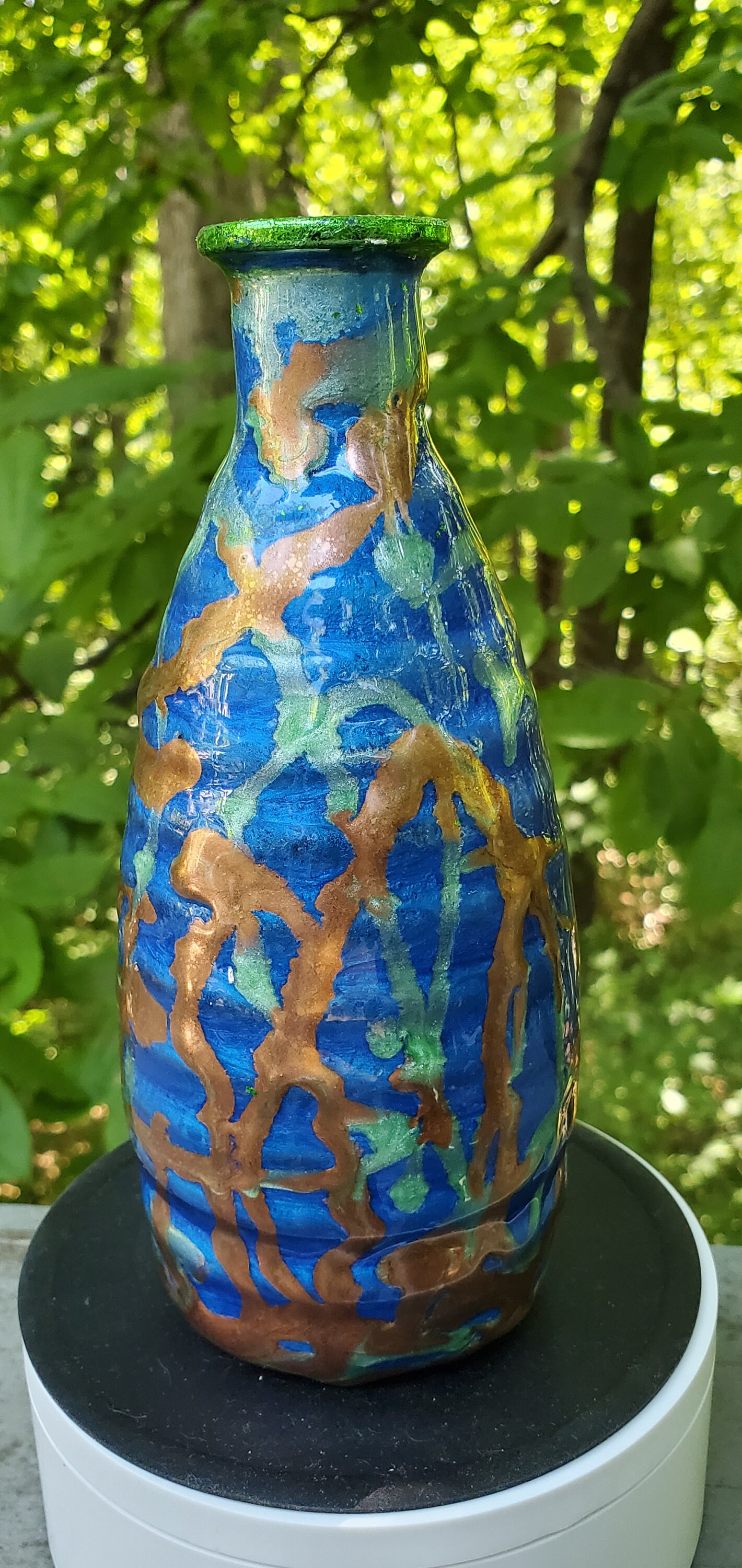 Decorative Resin Coated Glass Bottle - Etsy