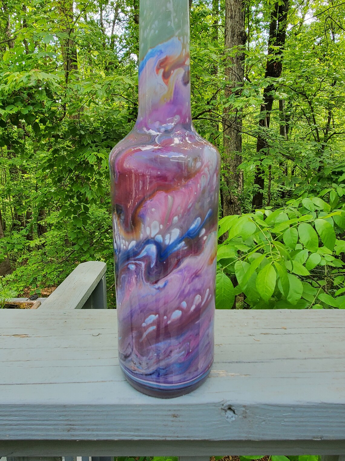 Decorative Resin Coated Glass Bottle - Etsy