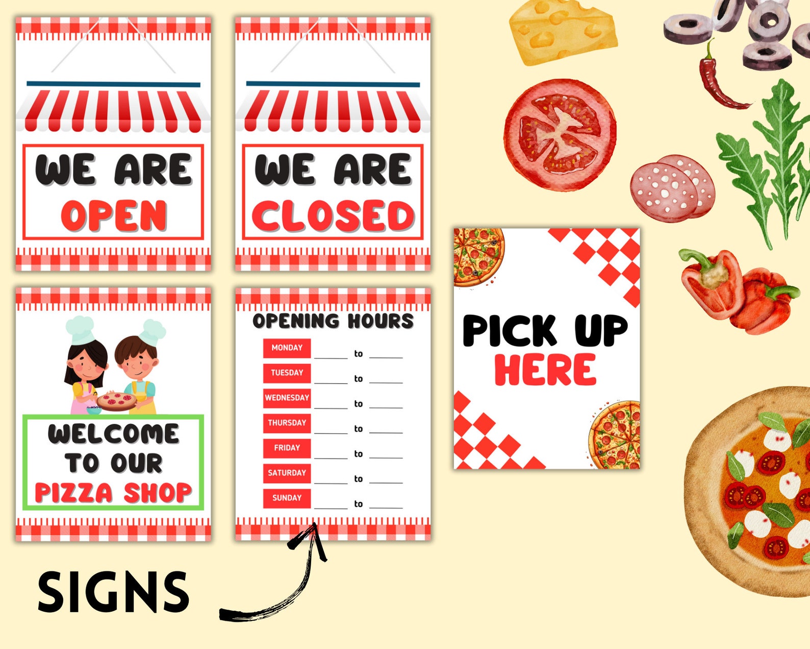 Kid Pretend Play Pizza Menu, Pizza Pretend Play, Pizza Dramatic Play ...