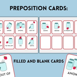 Prepositions Activity, Prepositions Flash Cards, Grammar for Kids ...
