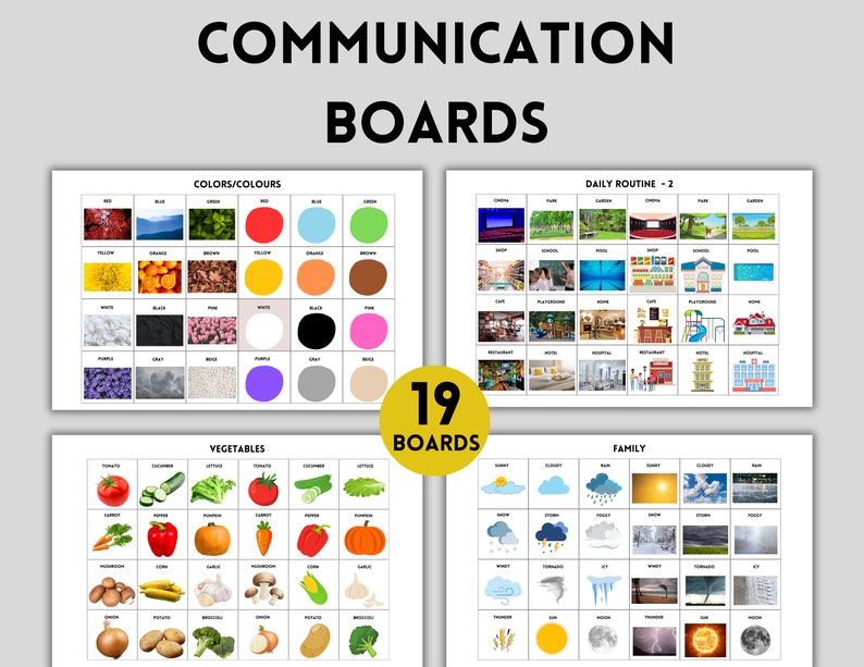 Non Verbal Communication Boards Printable Kids Activity Learning PDF - Etsy