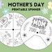Mother's Day Spinner Art Printable , Mothers Day Gift , Mommy Activity ...