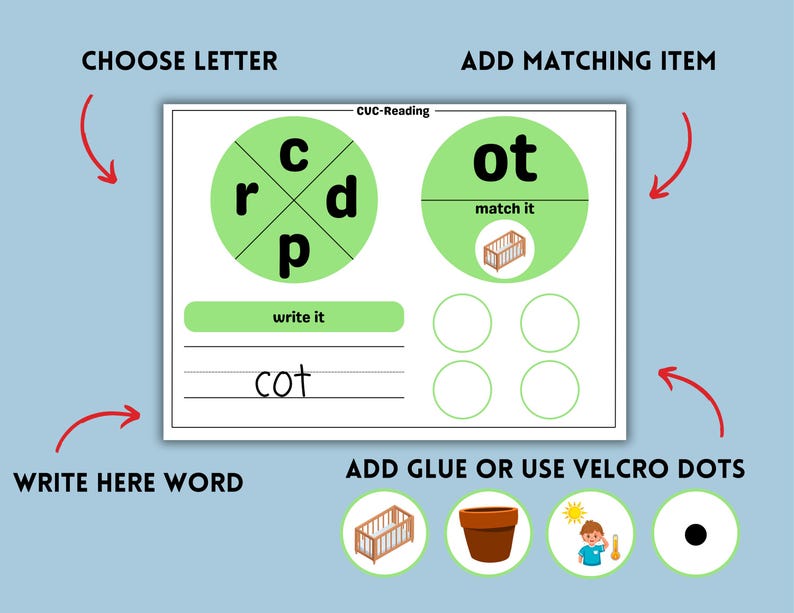 CVC Word Families Printable for Kindergarten | Homeschool Phonics ...