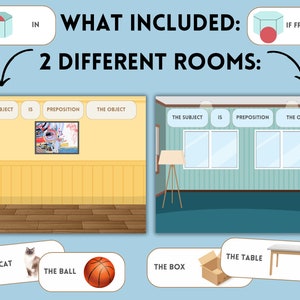 Prepositions Activity, Prepositions Flash Cards, Grammar for Kids ...