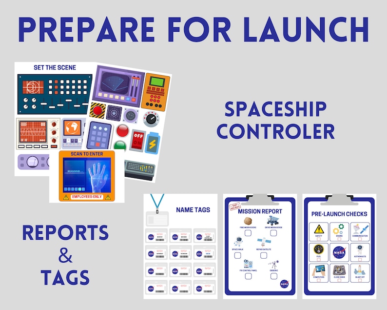 Dramatic Space Station Pretend Play Printable Kids Activity - Etsy