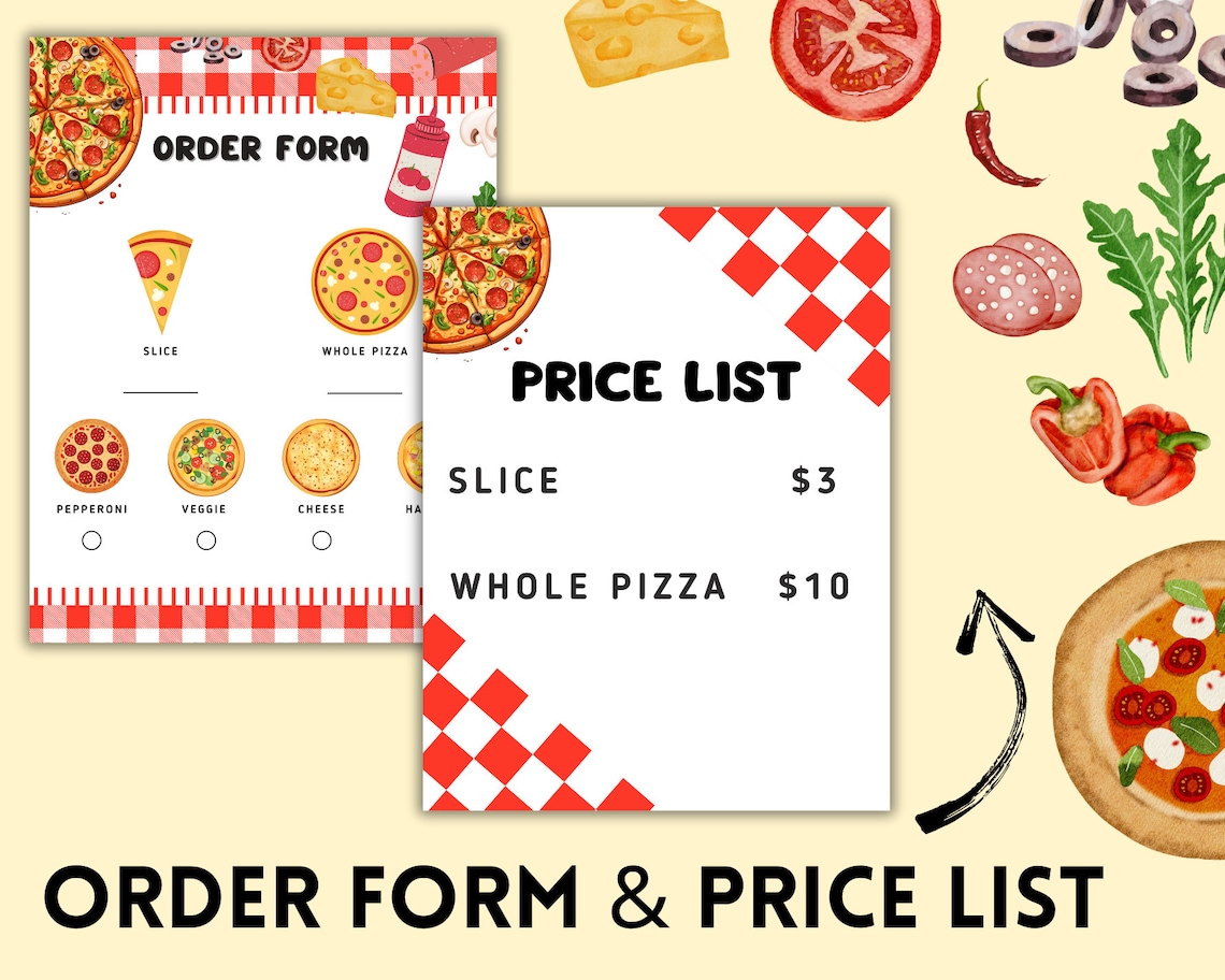 Kid Pretend Play Pizza Menu, Pizza Pretend Play, Pizza Dramatic Play ...