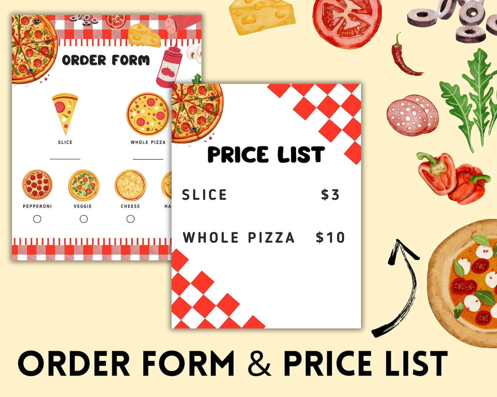 Kid Pretend Play Pizza Menu, Pizza Pretend Play, Pizza Dramatic Play ...