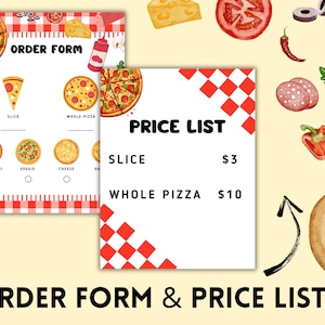 Kid Pretend Play Pizza Menu, Pizza Pretend Play, Pizza Dramatic Play ...