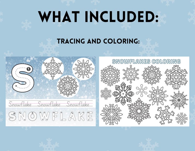 Snow Unit Study & Snowflakes Printable Bundle | Winter Homeschool ...