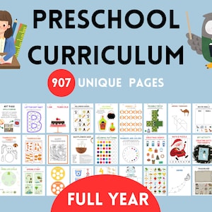 Preschool Curriculum Lesson Plan, Preschool Activity Curriculum Bundle ...