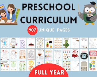 Preschool Curriculum Lesson Plan, Preschool Activity Curriculum Bundle ...