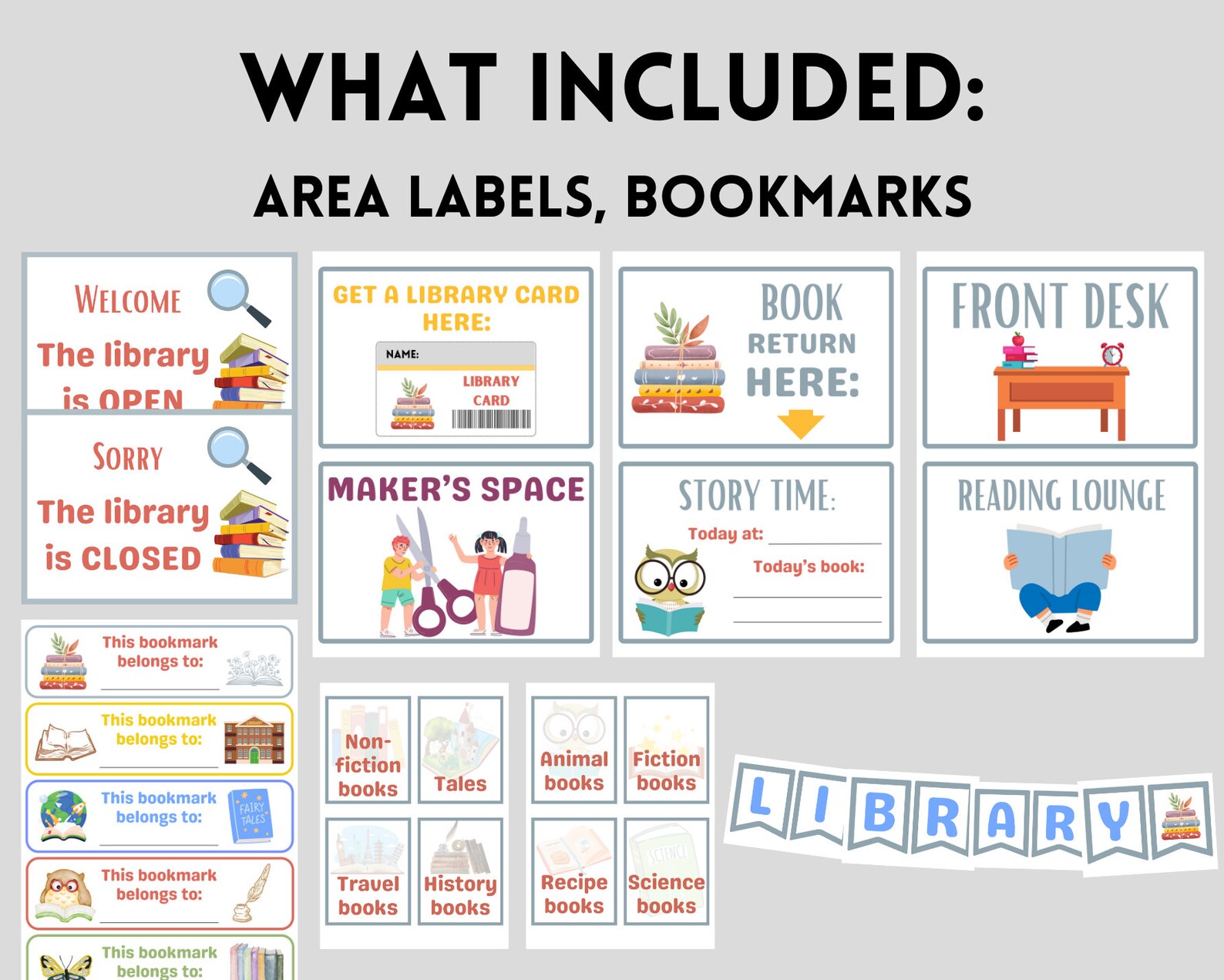 Library Pretend Play Printable Dramatic Play Activity - Etsy