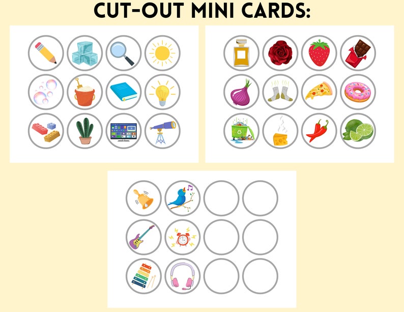 Five Senses Sorting Activity – Preschool Learning (printable) - Etsy