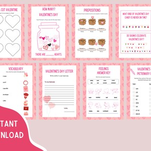 Valentine's Day Games, Activities Printable Kit , Printable Valentine's ...