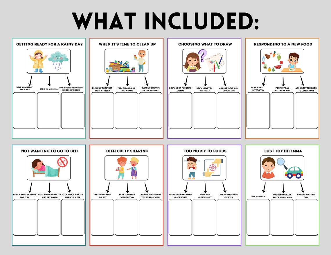 Problem Solving Cards, Communication Cards, Therapy Speech, Autism ...