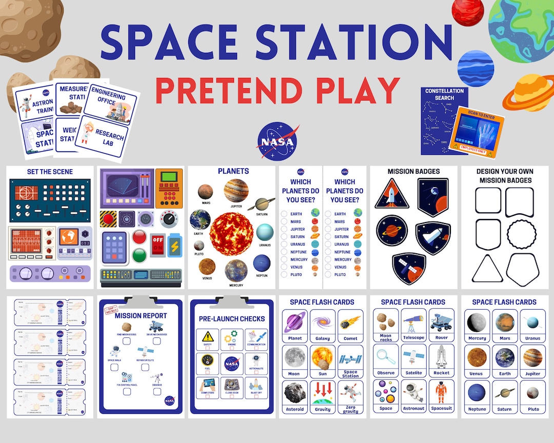 Dramatic Space Station Pretend Play Printable Kids Activity - Etsy