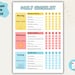 Kids Daily School Checklist Schedule Printable, Chore Chart, Daily ...