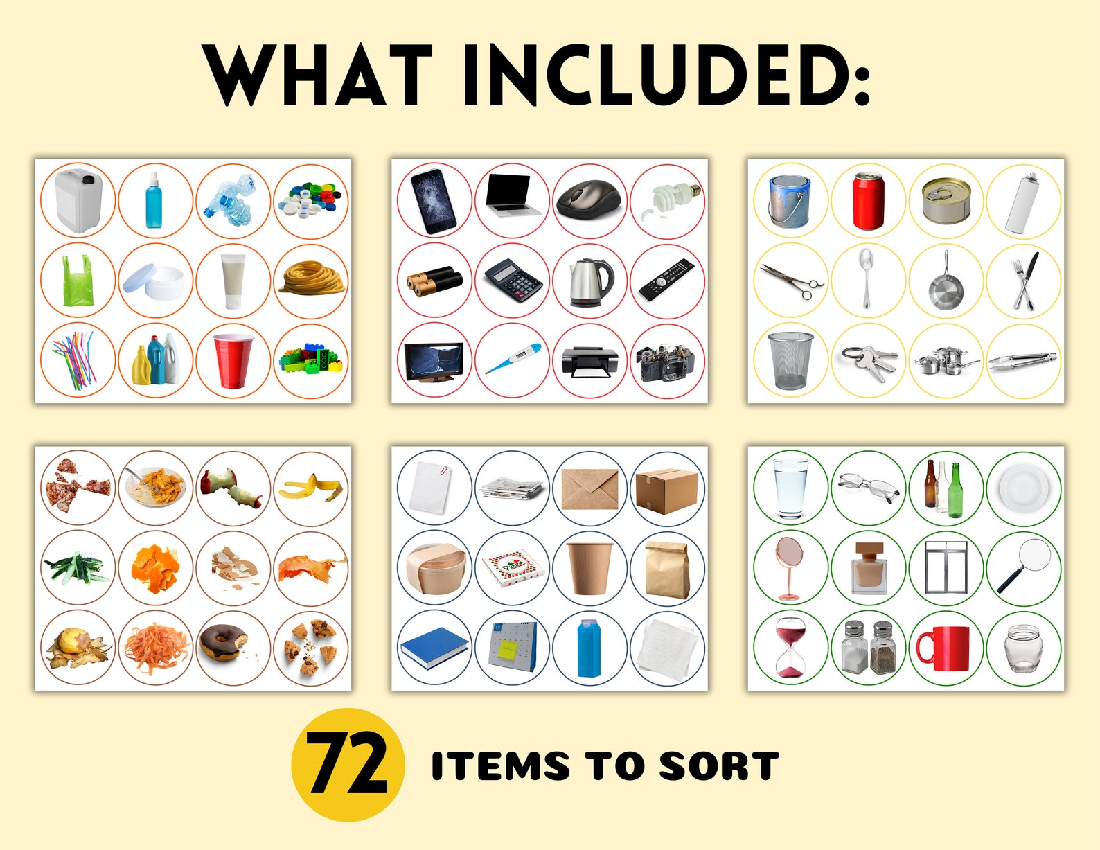 Waste Sorting Activity, Garbage Sorting, Trash, Rubbish, Recycling Game ...