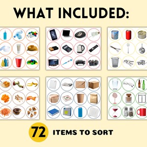 Waste Sorting Activity, Garbage Sorting, Trash, Rubbish, Recycling Game ...