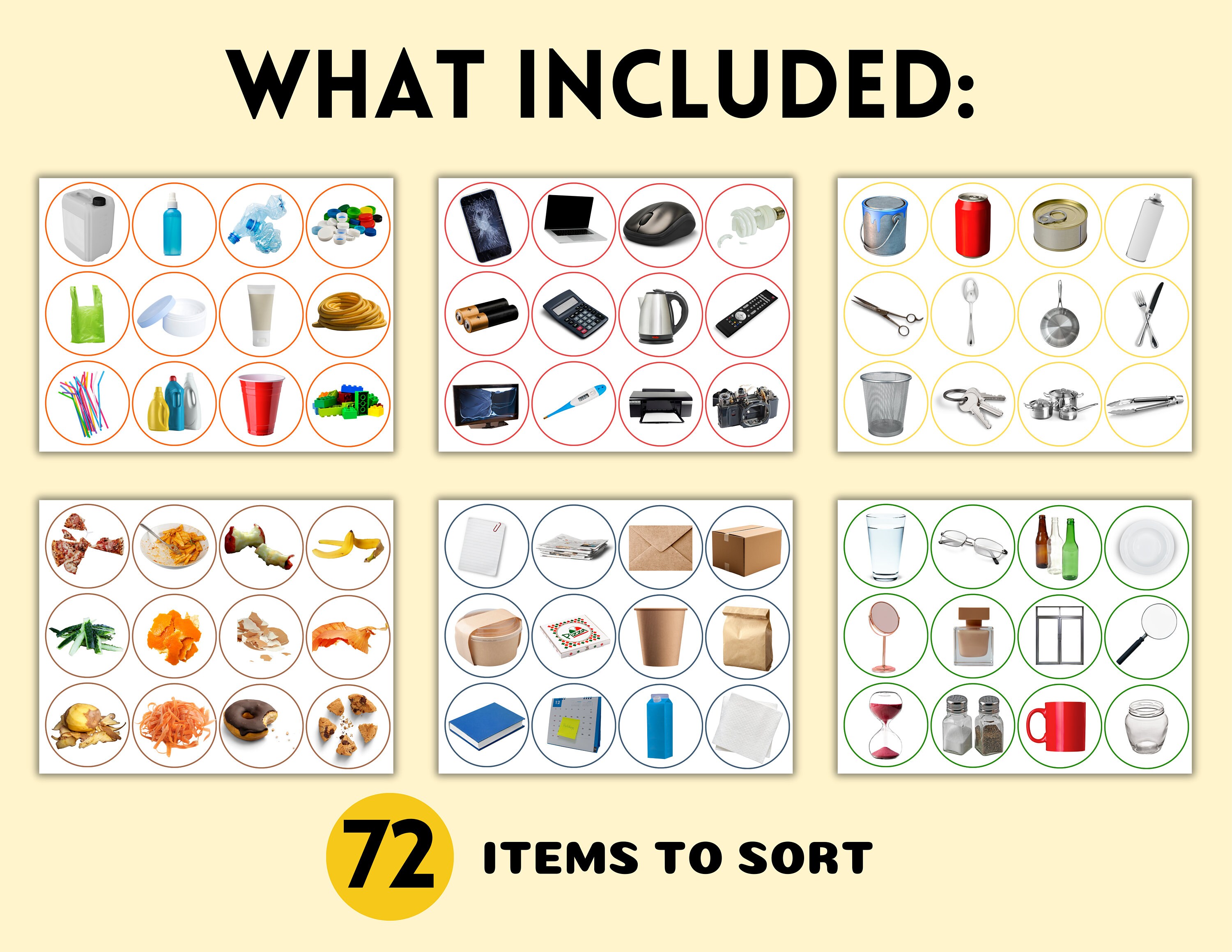 Waste Sorting Activity, Garbage Sorting, Trash, Rubbish, Recycling Game ...