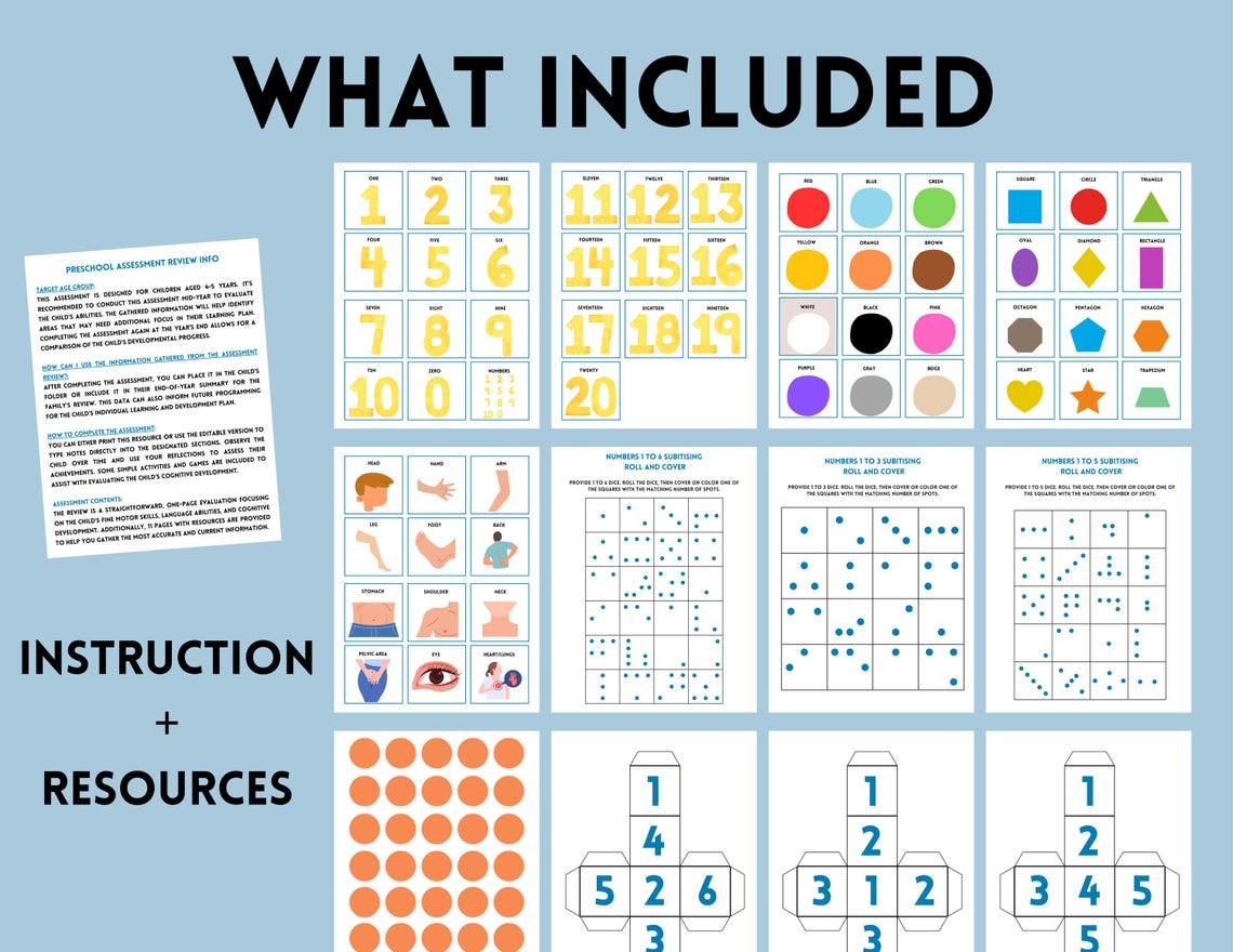 Preschool Assessment Forms Printable | Homeschool Pre-k Assessment ...