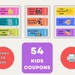 Kids Reward Coupon Printable, Reward Coupon Booklet, Birthday Coupon ...