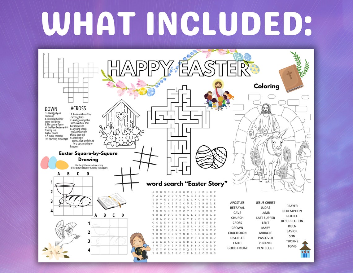 Bible Stories Activity Coloring Page / DIGITAL DOWNLOAD / Printable Activity / Prayer Game ...