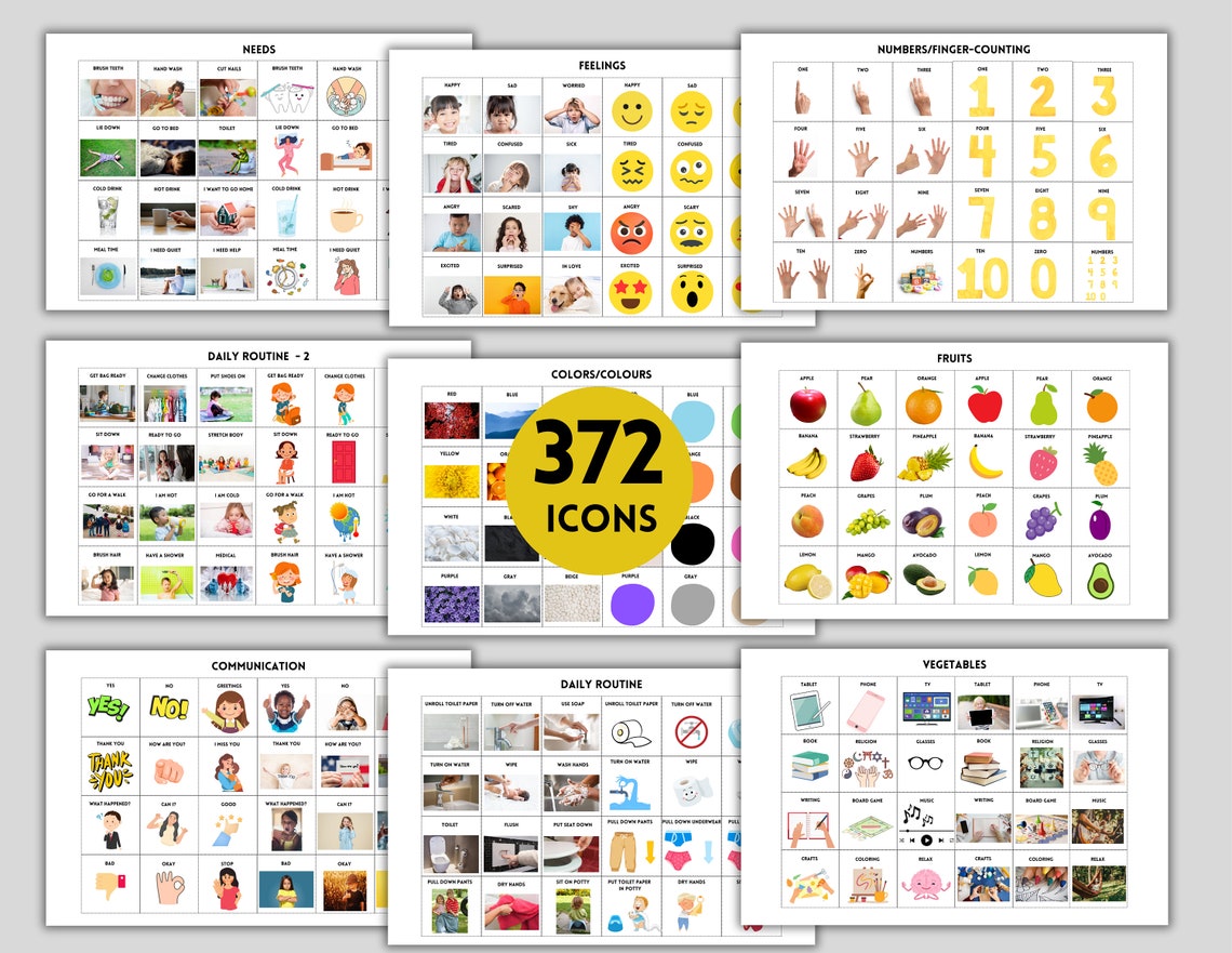 Non Verbal Communication Boards Printable Kids Activity Learning PDF - Etsy