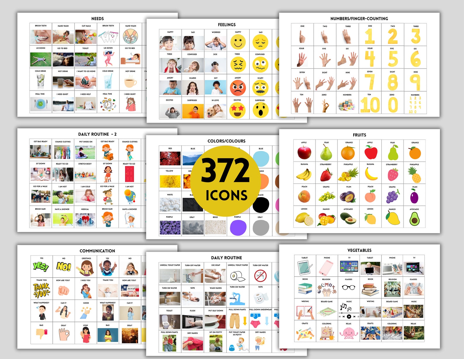 Non Verbal Communication Visual Board, Special Needs, for Seniors ...