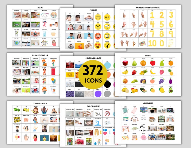 Non Verbal Communication Boards Printable Kids Activity Learning PDF - Etsy