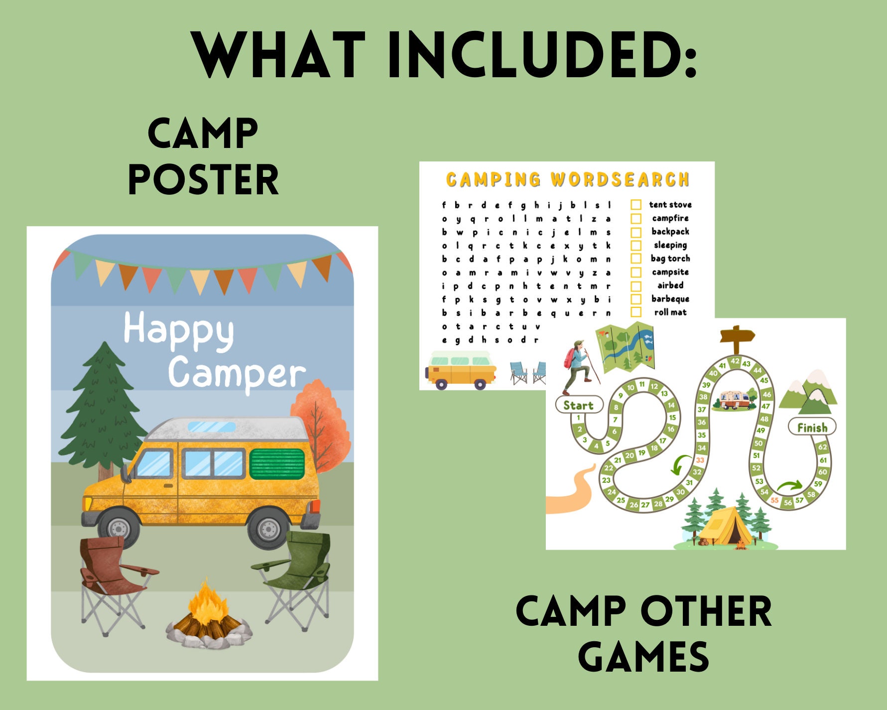 Camping Bundle | Preschool Printable | Homeschool | Toddler | Camping ...